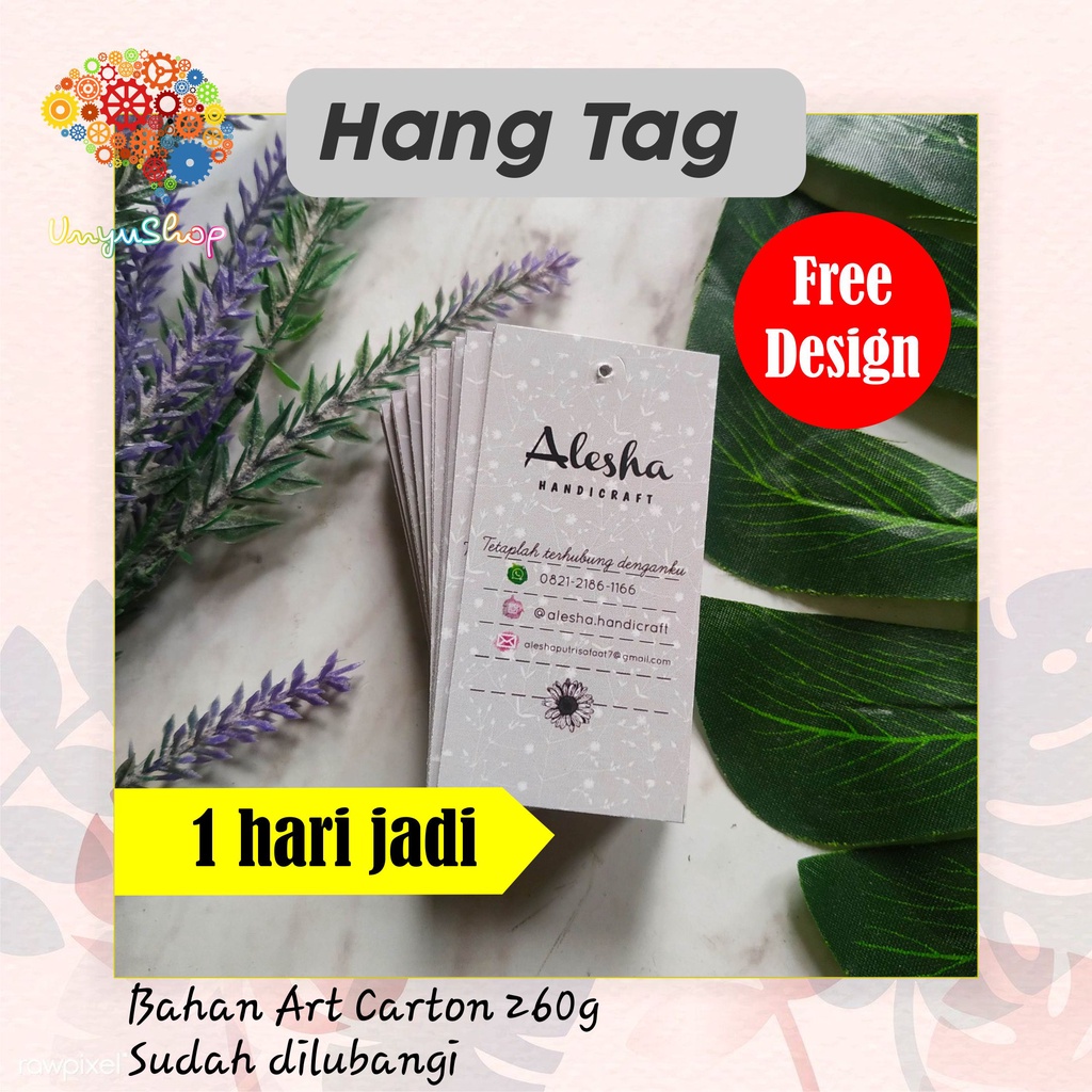 Jual Hang tag baju / HANGTAG / Label baju / label hijab / label jilbab ...