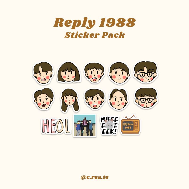 Jual Reply 1988 Sticker Pack | Shopee Indonesia