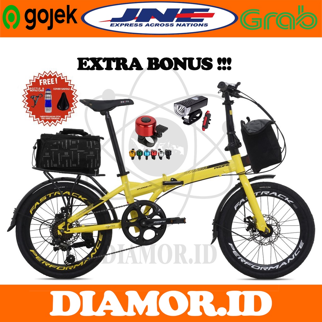 Jual Sepeda Lipat 20 Inch PACIFIC SPLENDID 250 Shimano 7 Speed | Shopee ...