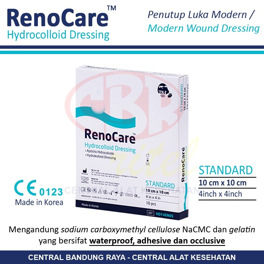 Jual RENOCARE Hydrocolloid Dressing | Penutup Luka Modern | 10cm x 10cm ...