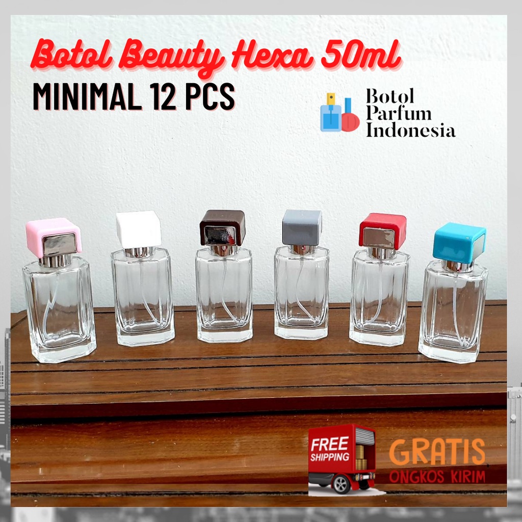 Jual BOTOL PARFUM KOSONG KOTAK SPRAY KACA 50 ML (BOTOL BEAUTY 50 ML ...