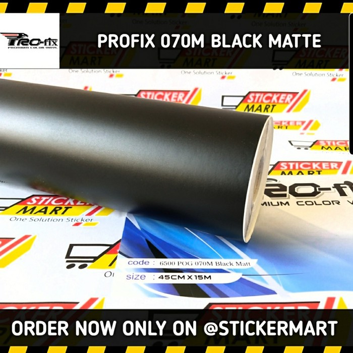 Jual Sticker Profix 070 Black Hitam Matte doff / Glossy Roll | Shopee ...