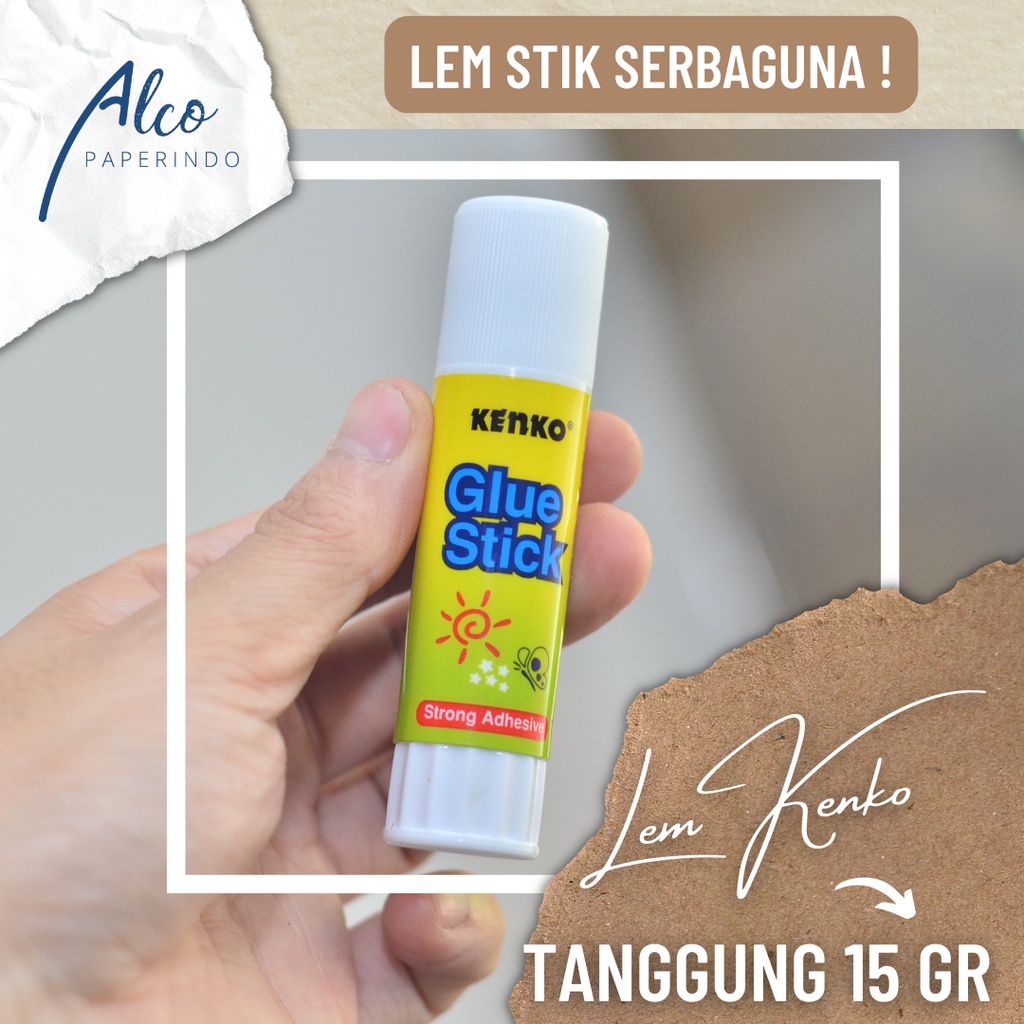Jual Lem STIK KENKO tanggung 15gr Lem Kertas Lem Putar | Shopee Indonesia