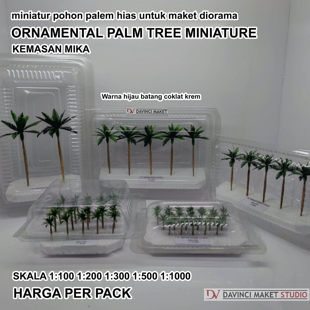 Jual (PPIH) Miniatur Pohon Palem Hias Hijau Maket Diorama - Ornamental ...