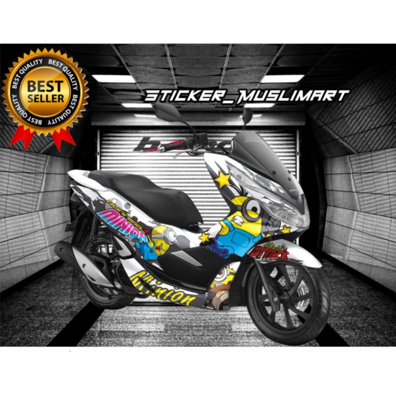 Jual Decal Sticker PCX 150 motif Minions putih variasi Full body ...