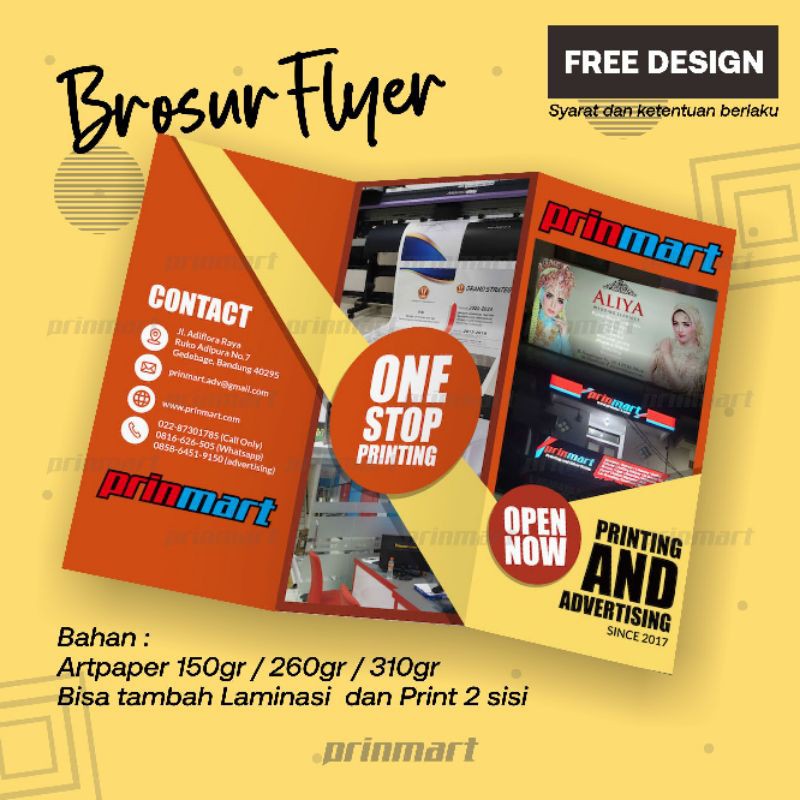 Jual Cetak Brosur A5 Artpaper 150 GSM 500 Lembar Cetak Brosur Murah Fullcolor BROSUR / FLYER ...