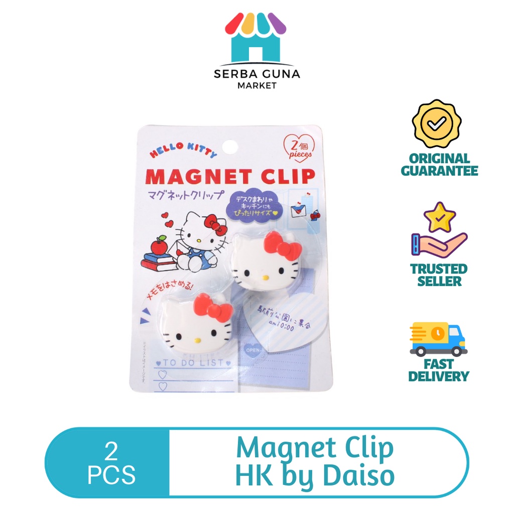 Jual Magnet Clip Daiso Original Japan - Jepit Magnet Hello Kitty ...
