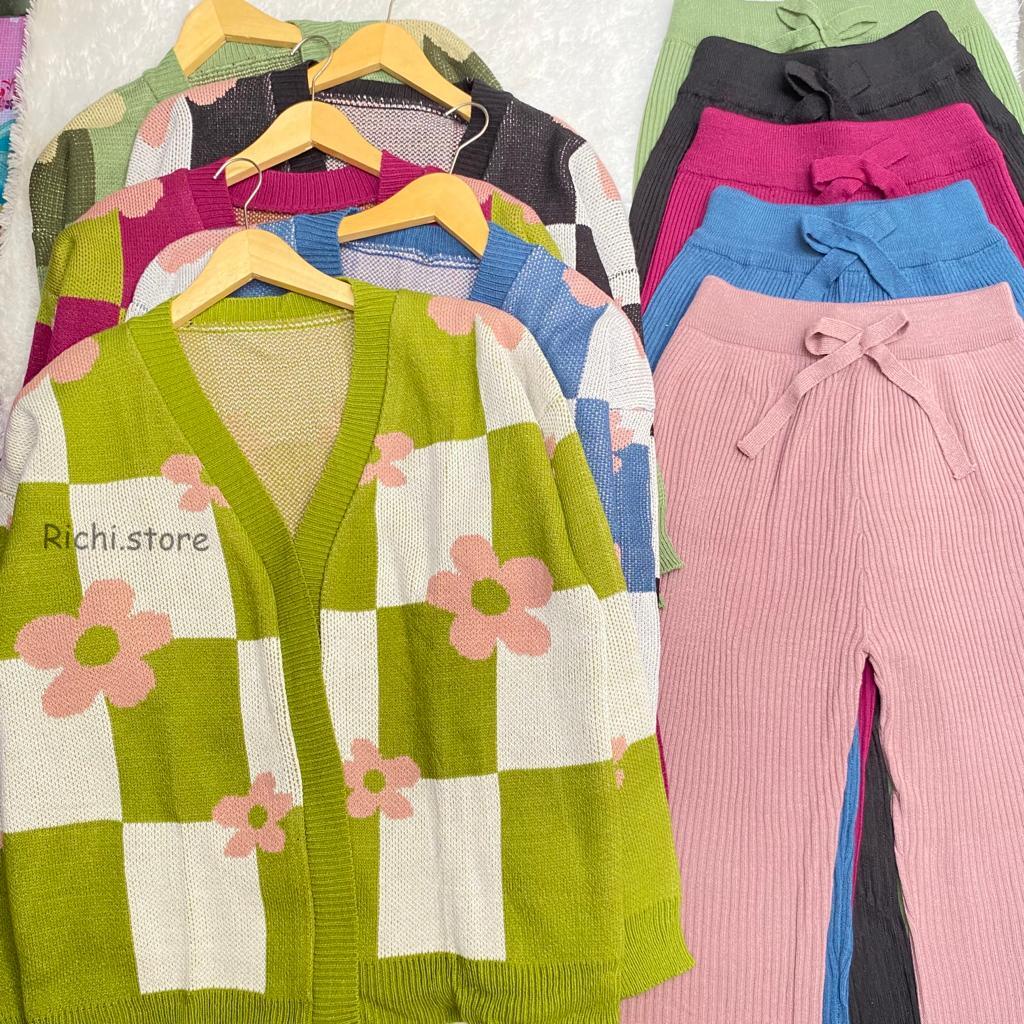 Jual One set rajut camelia outer baju celana kulot | Shopee Indonesia