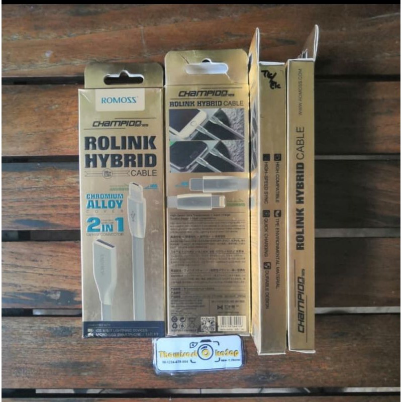 Jual Kabel ROMOSS Rolink Hybrid 2 IN 1 Cable Lightning iPhone Android ...