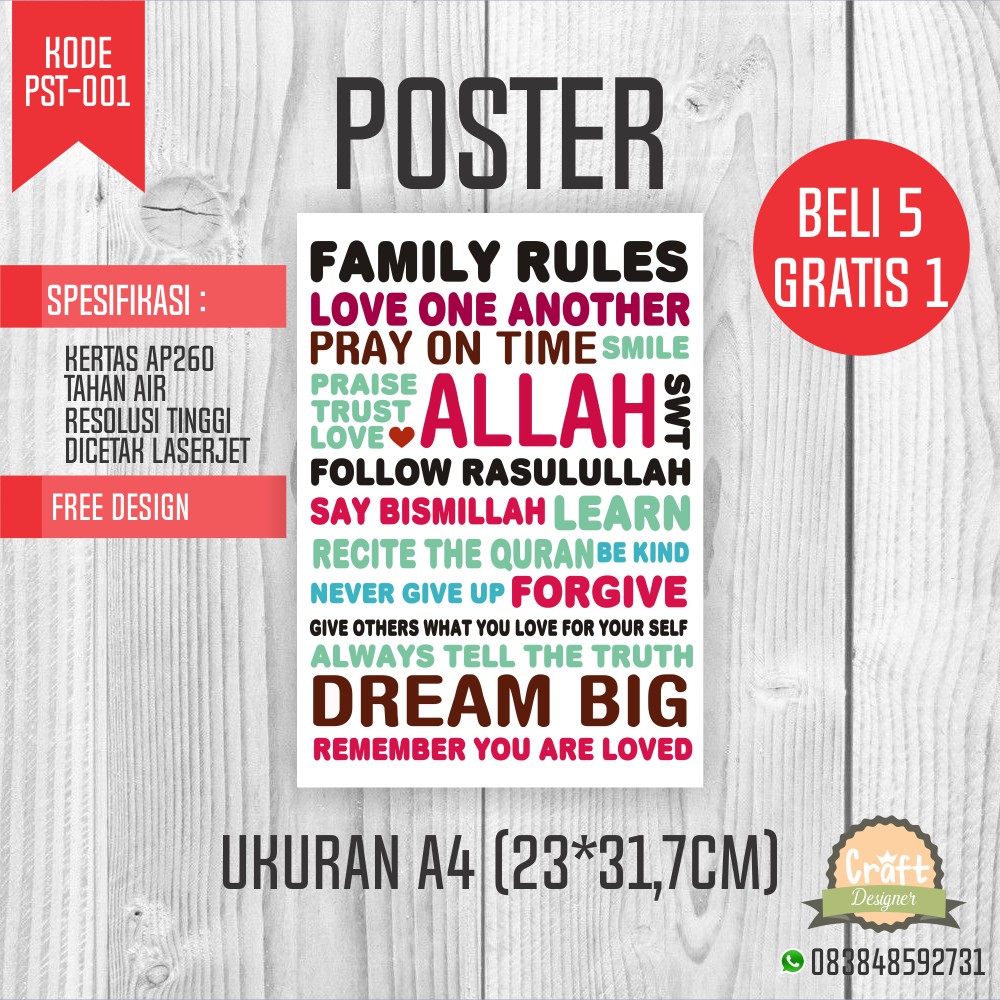 Jual Poster kustom Free Desain 001 | Shopee Indonesia