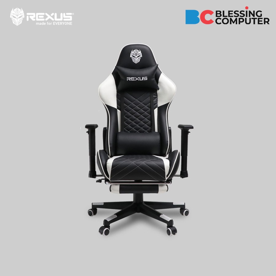 Jual KURSI GAMING REXUS RGC-100 MAX FOOTREST WHITE | Shopee Indonesia