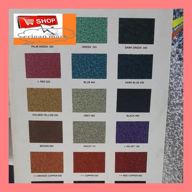 Jual Rgk0Nyezi Cat Seiv Paint Hammertone Warna Standar - Merah ...