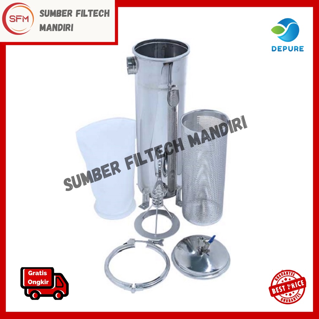 Jual Bag Filter Housing 7" x 32" Stainless Steel 304 | Shopee Indonesia