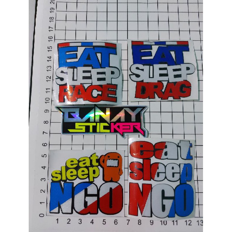 Jual STICKER EAT SLEEP RACE, EAT SLEEP DRAG, EAT SLEEP NGO CUTTING ...