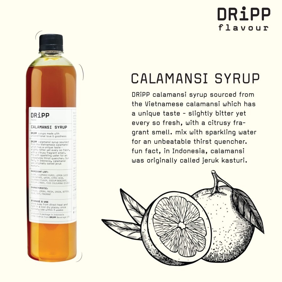 Jual DRiPP Calamansi Syrup - Sirup Perisa Minuman Rasa Calamansi untuk ...
