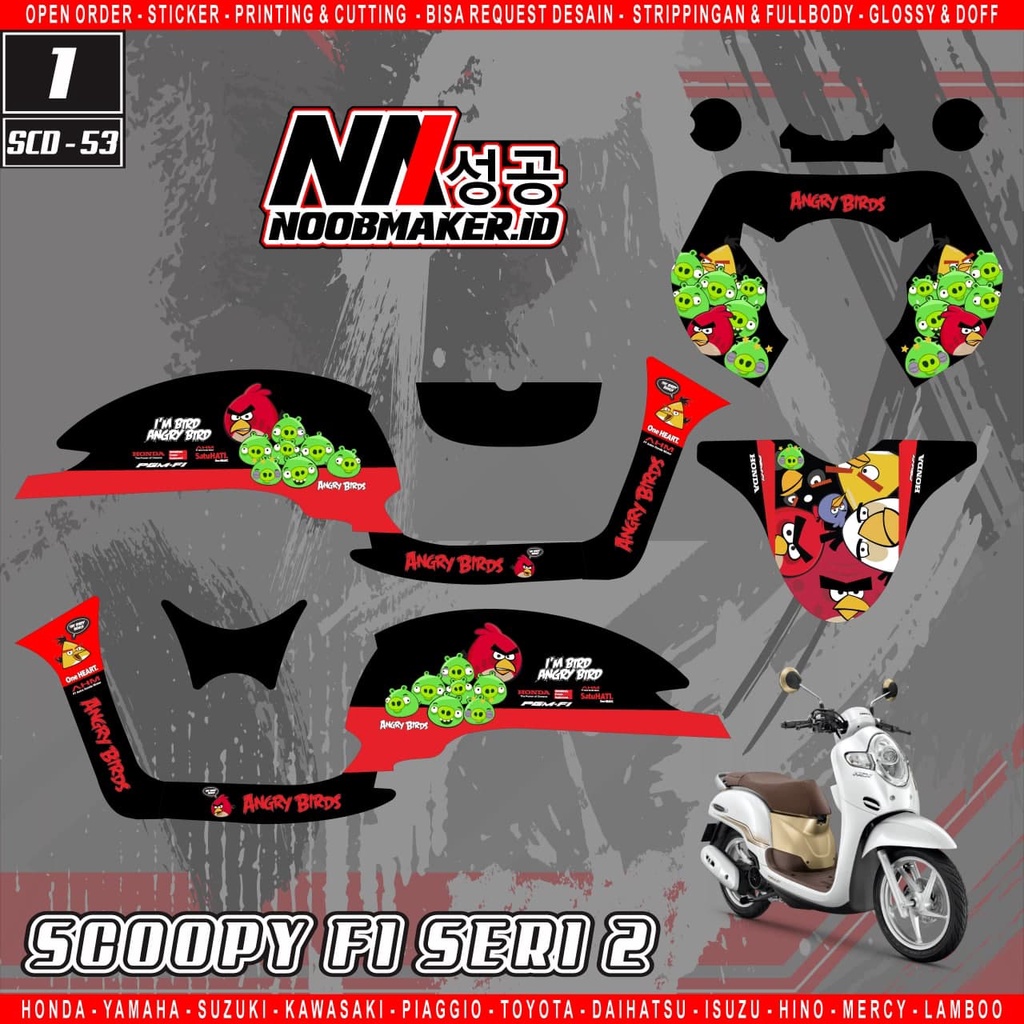 Jual SCD 53 DECAL STICKER SCOOPY FI 2017 2018 2019 2020 ANGGRY BIRD ...