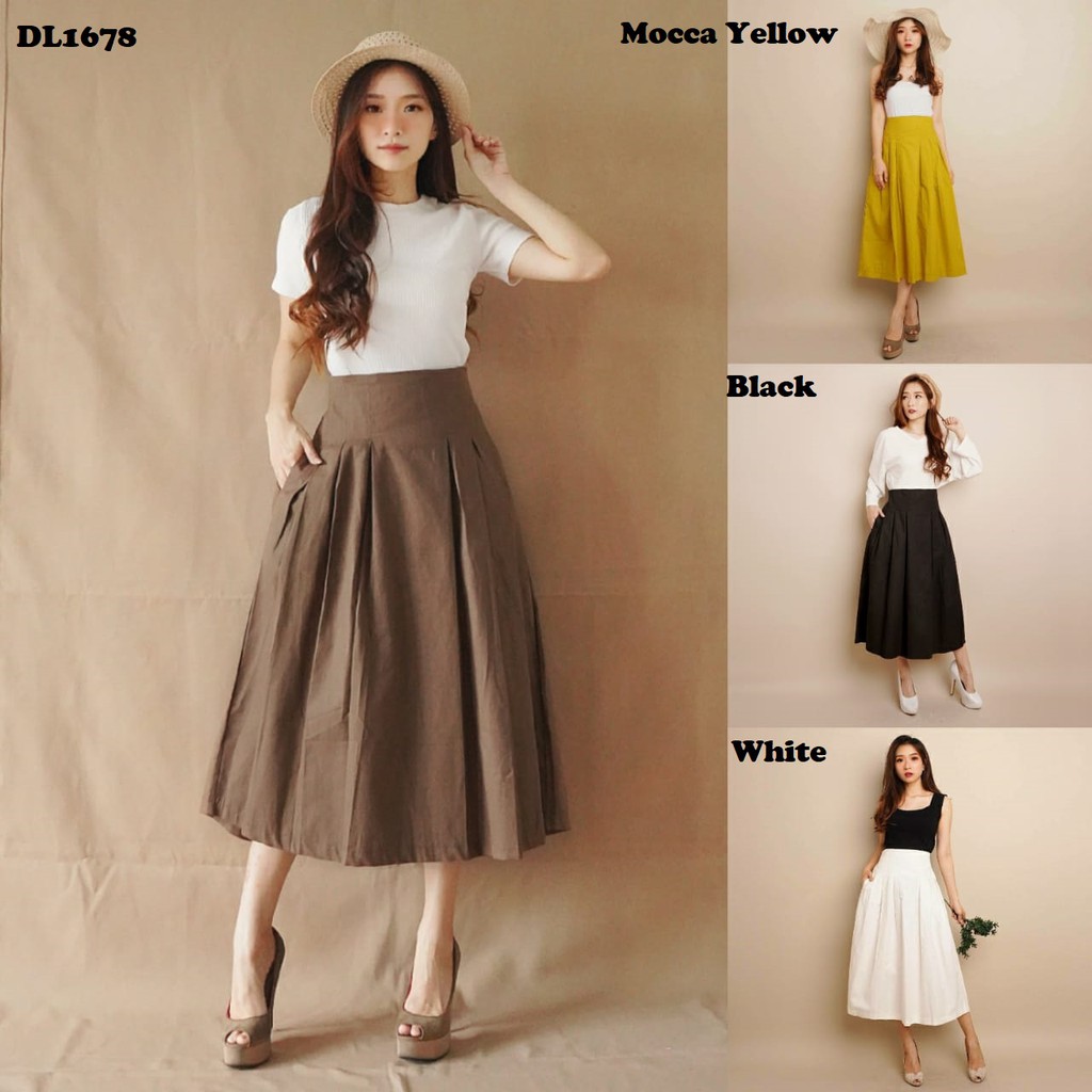 Jual Rok Linen DL1678 | Shopee Indonesia
