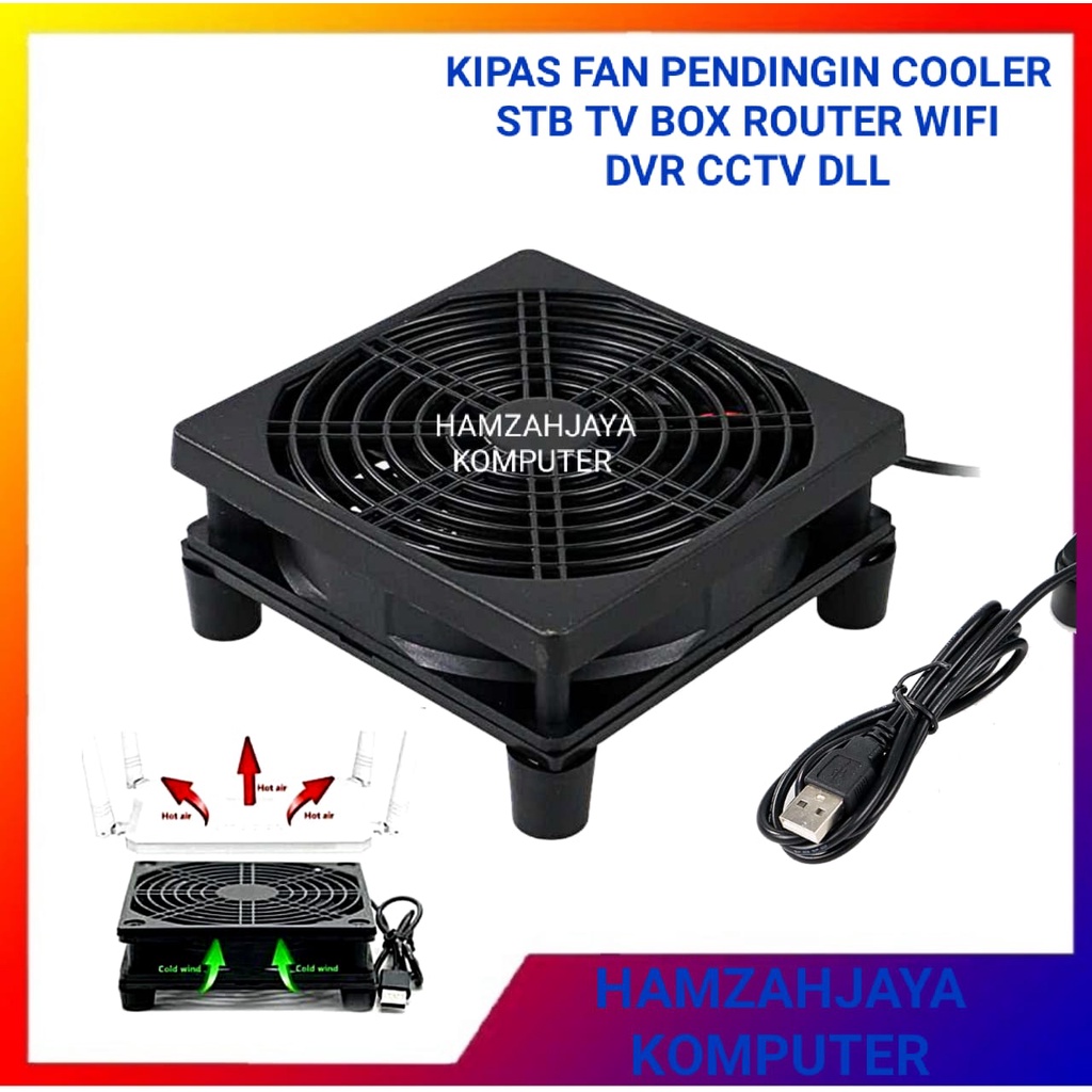 Jual Fan Cooling KIPAS Wifi Router TV Box STB dvr cctv COOLER 12CM 5V ...