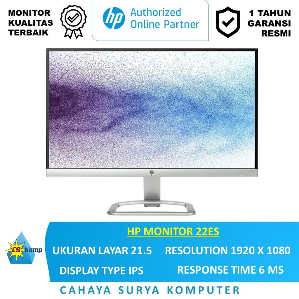 Jual HP Monitor 22ES | 21.5 Inch 1920 x 1080 | IPS | 16:9 | Shopee ...