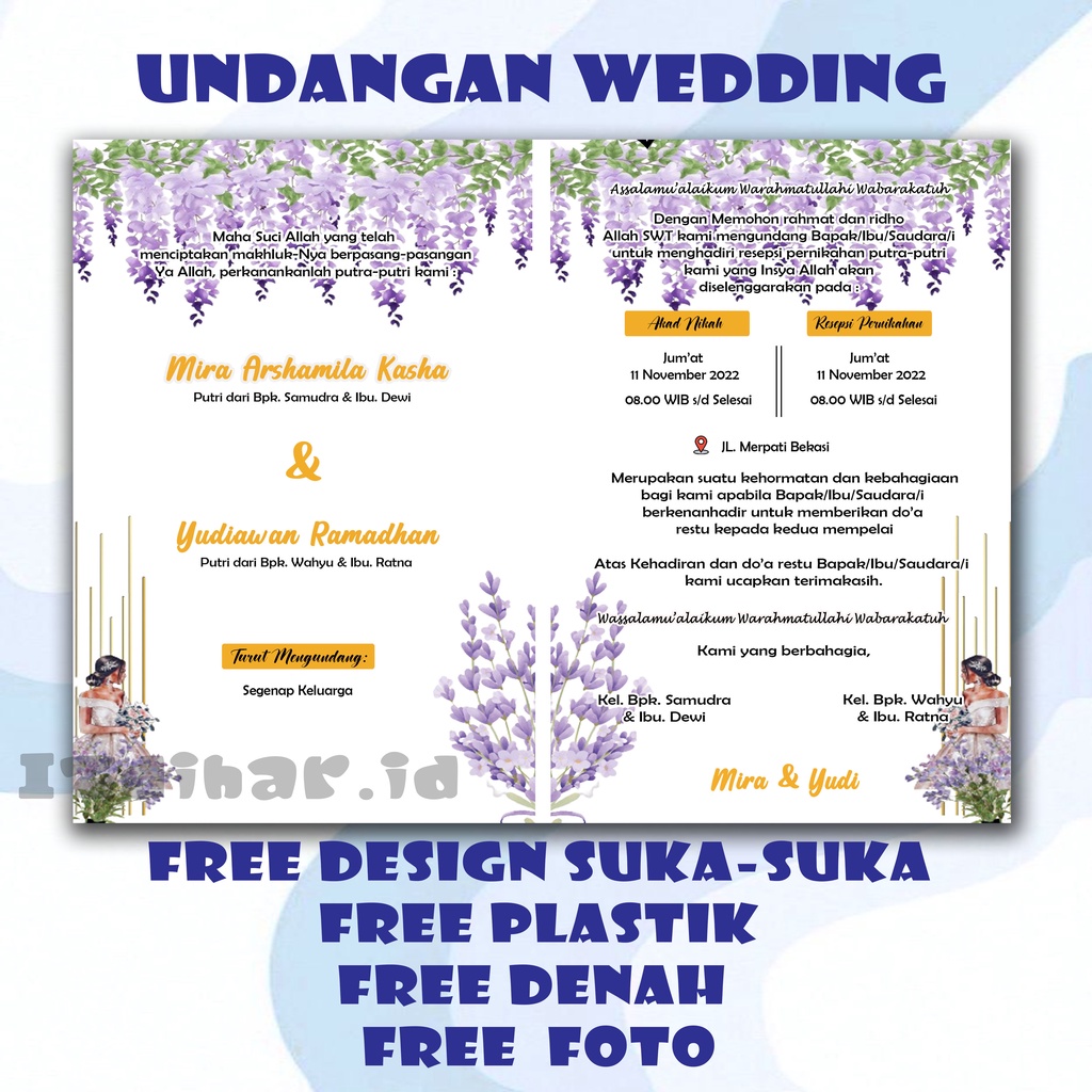 Jual UNDANGAN NIKAH/ undangan nikahan / undangan wedding / pernikahan ...