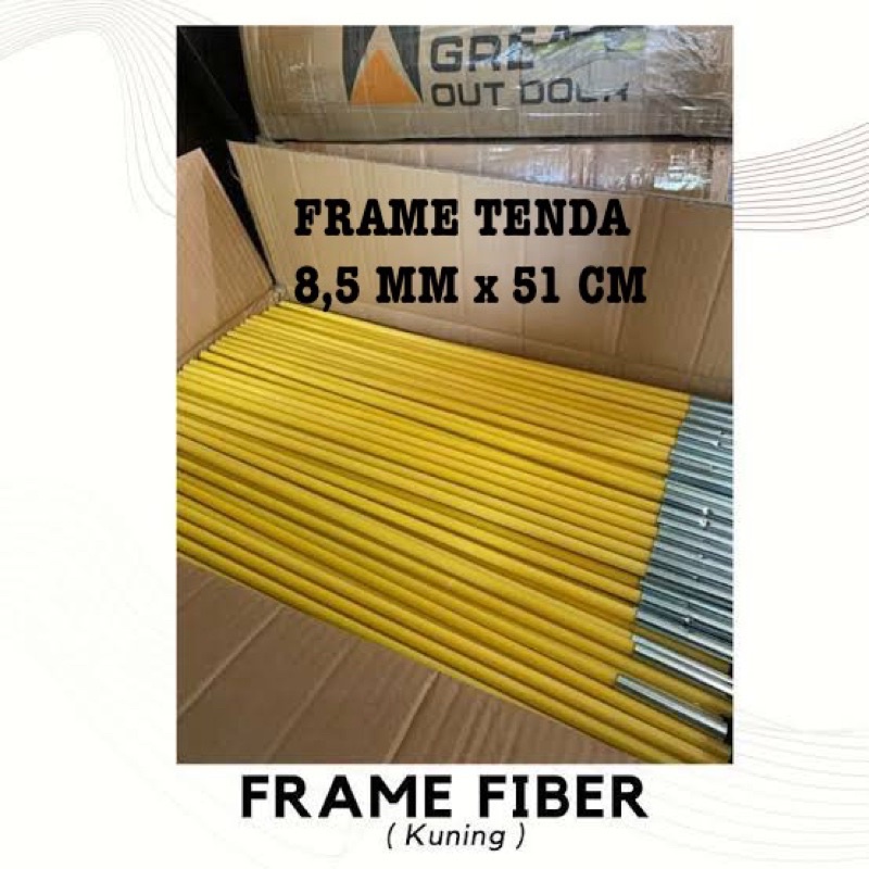 Jual Frame rangka tenda 8,5 mm x 51 cm borneo kuning frame tenda great ...