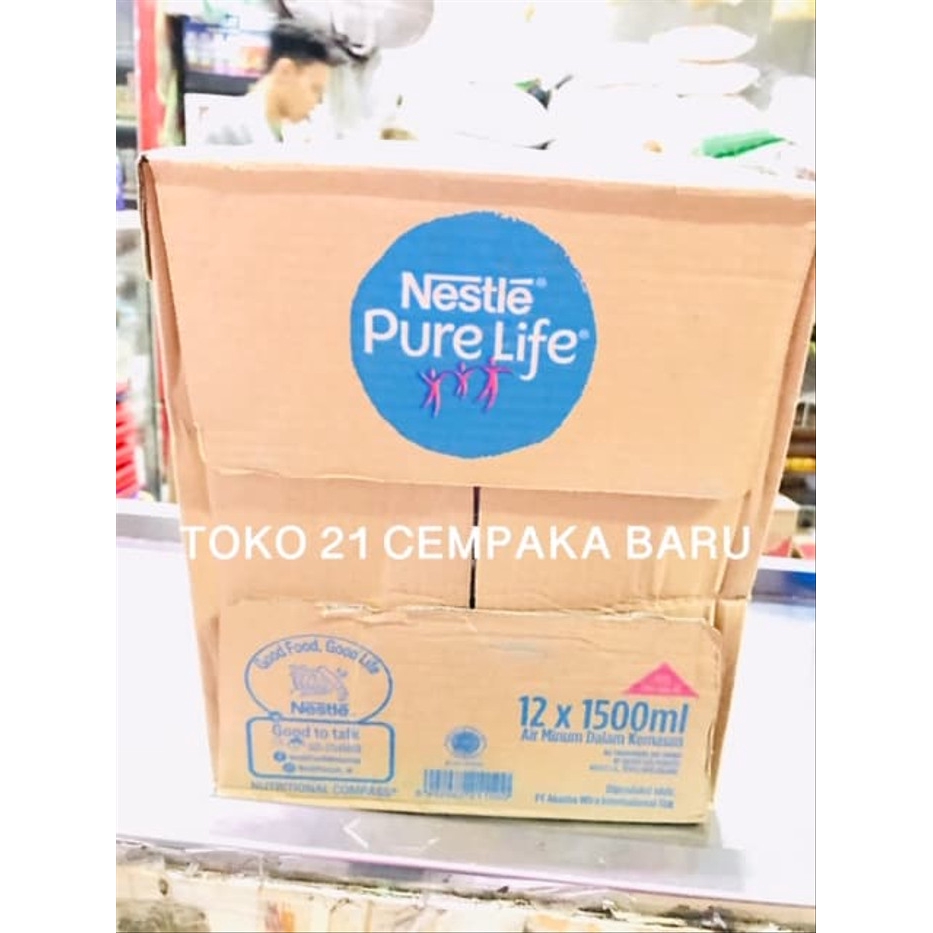 Jual Nestle Pure Life 1500ml 1 KARTON | 12 Botol x 1500 ml Air Nestle ...