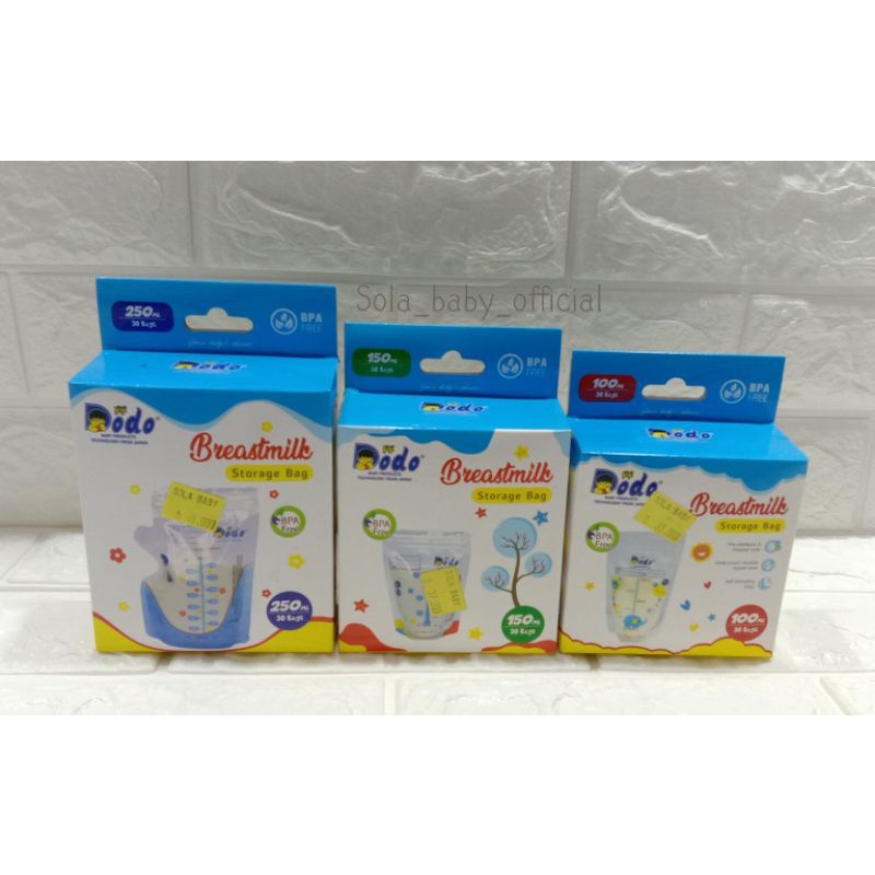 Jual Kantong Asi Dodo/Breast Milk 100ml,150ml,250ml | Shopee Indonesia