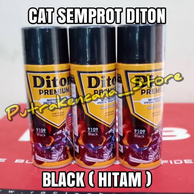 Jual CAT SEMPROT DITON PREMIUM - BLACK HITAM [ 9109 ] - CAT BODY MOTOR ...