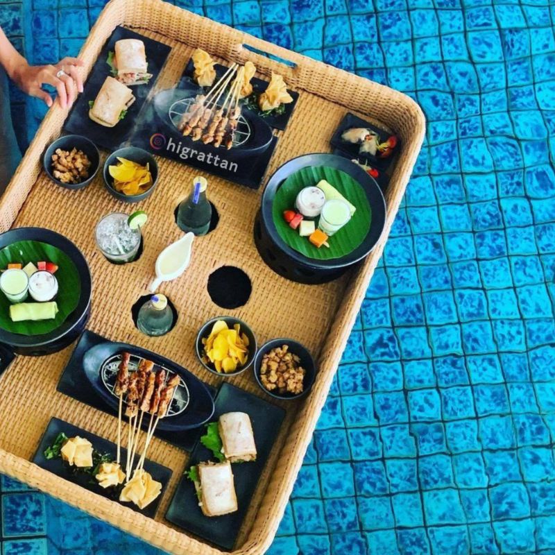 Jual Rectangular FT Pool Tray | Floating Breakfast Tray | Nampan Apung ...
