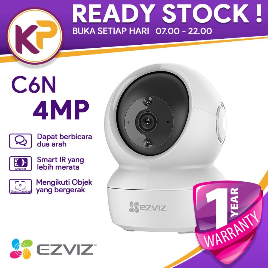 Jual EZVIZ C6N 4MP 2K WIFI WIRELESS CAMERA CCTV SMART IP GARANSI RESMI ...