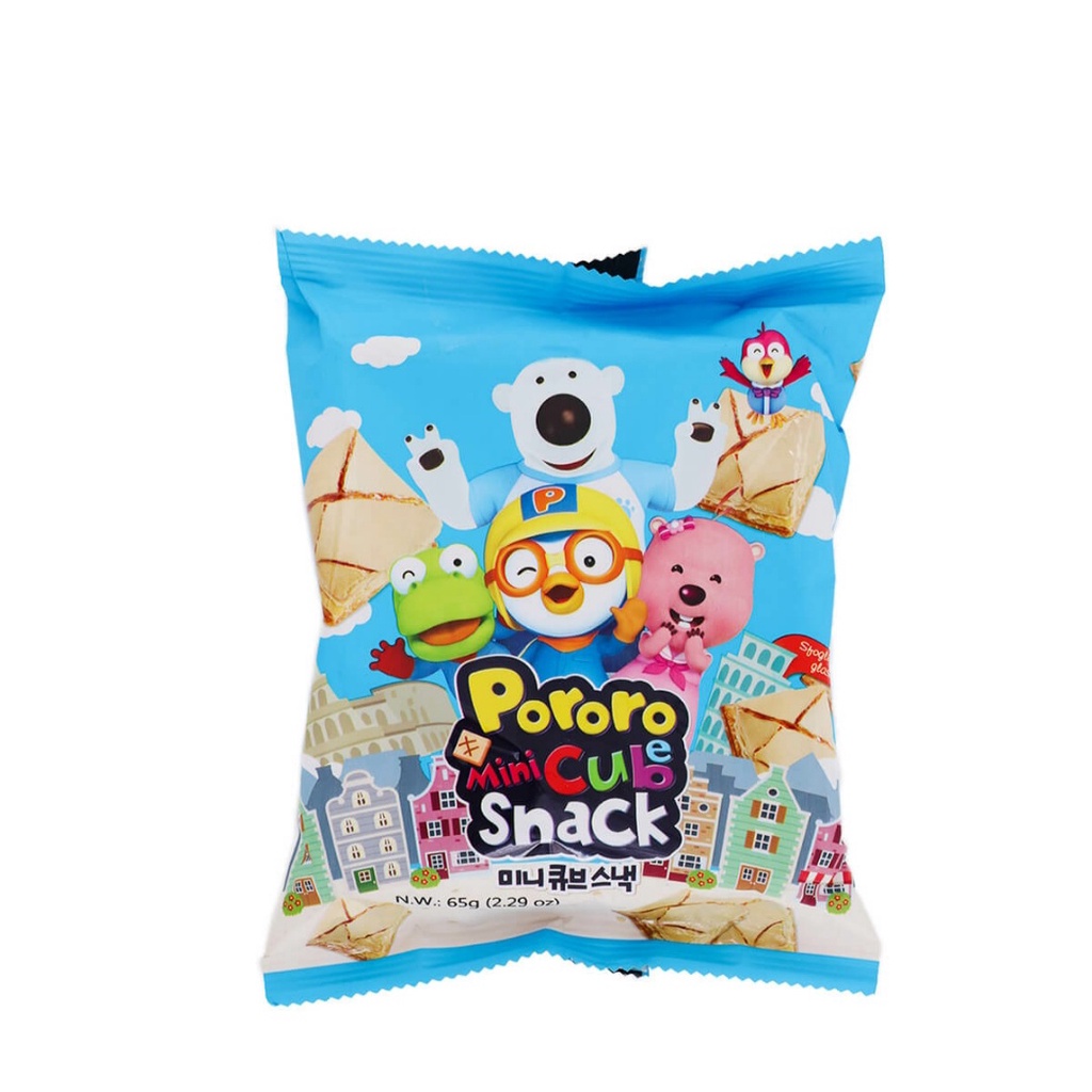 Jual PORORO Mini Cube Snack Biskuit Korea 65 gr makanan ringan rasa ...