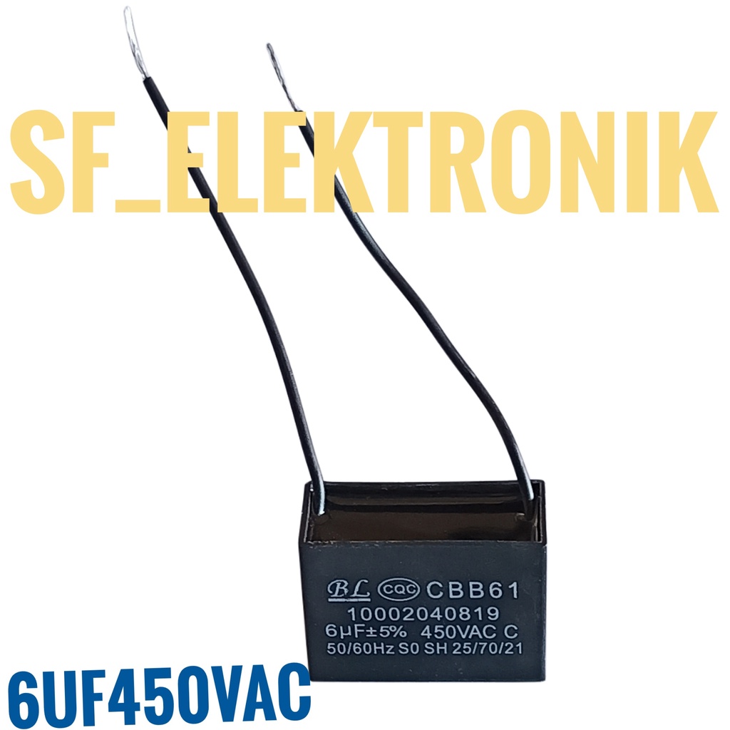 Jual Kapasitor Capacitor 6Uf-450Vac Kotak | Shopee Indonesia