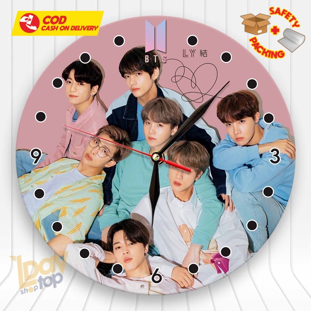 Jual Jam Dinding KPOP BTS Motif Kayu Unik Artistik - BTS 01B | Shopee ...