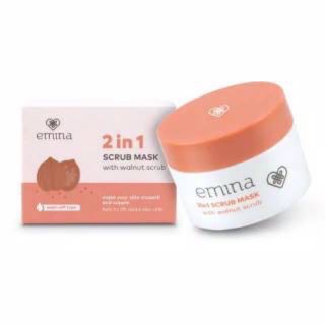 Jual Emina 2in1 Scrub Mask With Walnut Scrub 50ml | Shopee Indonesia
