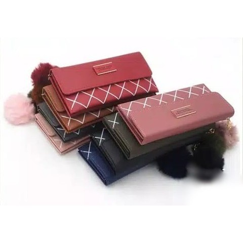 Jual Dompet Import Wanita DP-#D32-BN Panjang Motif Wajik | Shopee Indonesia
