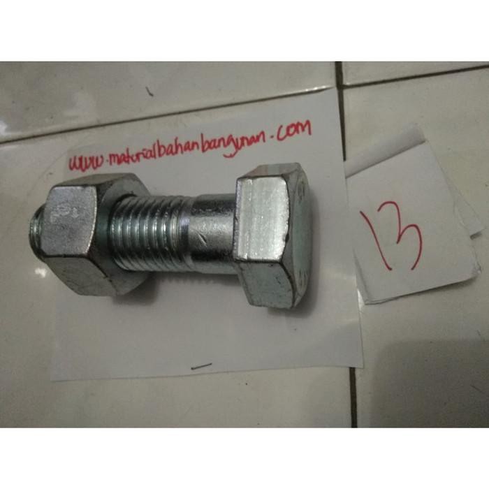 Jual Unik baut putih diameter m30 panjang 11 cm alat bangunan jual per ...