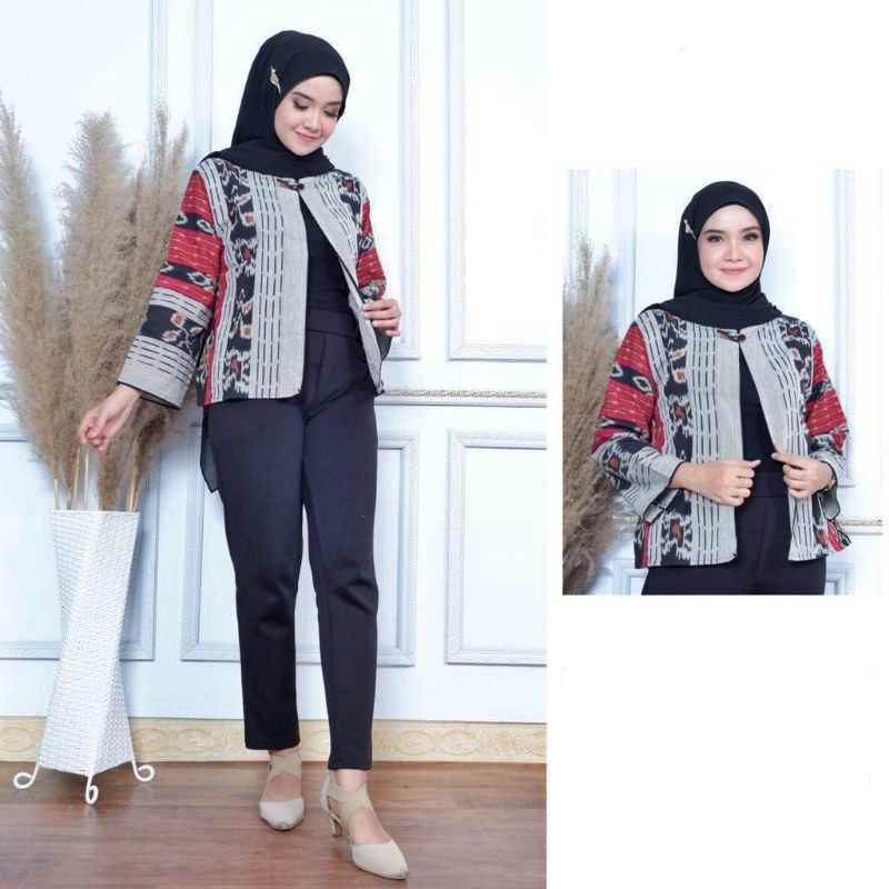 Jual [READY] BLAZER TENUN/ OUTER TENUN/ BAJU KERJA | Shopee Indonesia
