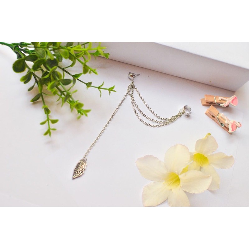 Jual Anting daun layer 3 tingkat (no piercing) | Shopee Indonesia
