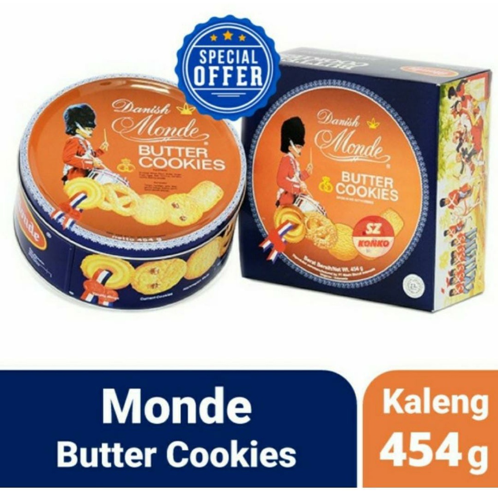 Jual Danish Monde Butter Cookies / Biskuit Monde Kaleng 454gr isi 12 ...