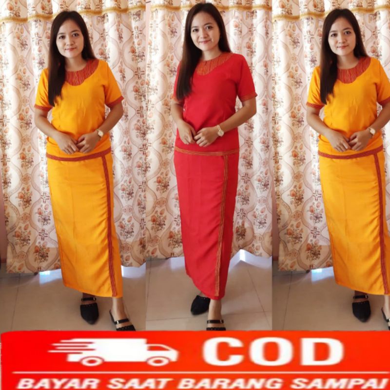 Jual baju adat toraja set wanita / baju toraja / set baju toraja wanita ...