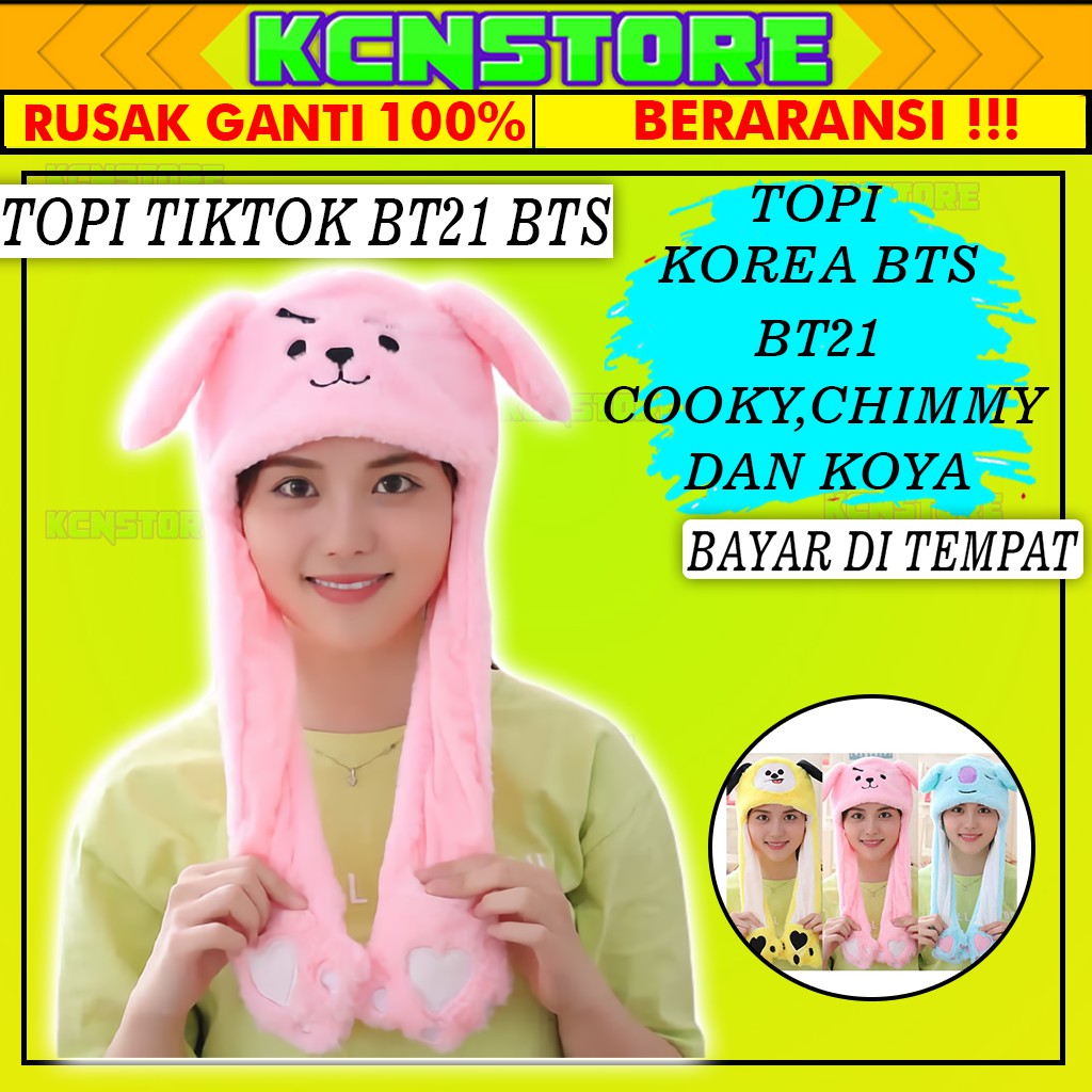 Jual TOPI BT21 BTS KOREA BUNNY HAT TIK TOK BUNNY LED AKSESORIS KEPALA PEREMPUAN CEWEK BT21 BTS ...