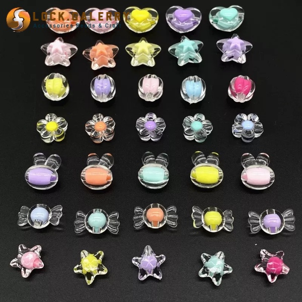 Jual 50 Pcs Manik Manik Kristal Ice Mote Manik Bulat Love Dove Lucu ...