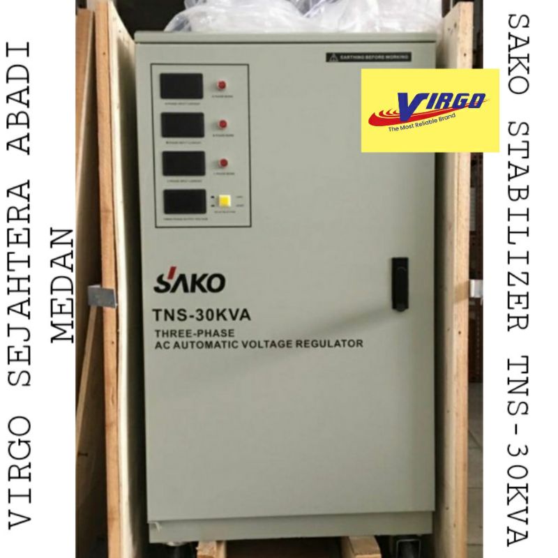 Jual SAKO STABILIZER TNS 30000 / 30 KVA LED 3 PHASE TNS-30KVA | Shopee Indonesia
