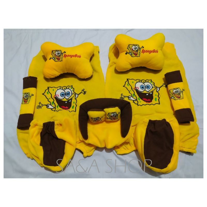 Jual bantal mobil 5in1 karakter sponge boob universal | Shopee Indonesia