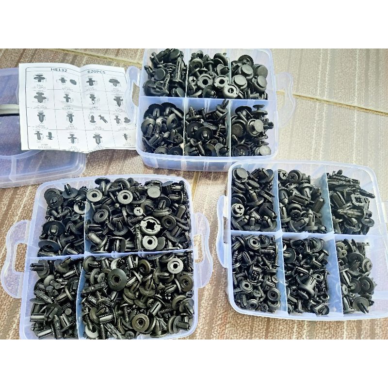 Jual Baut Klip Rivet Ripet Beraneka Ragam Jumlah 620pcs + Box (Baru ...