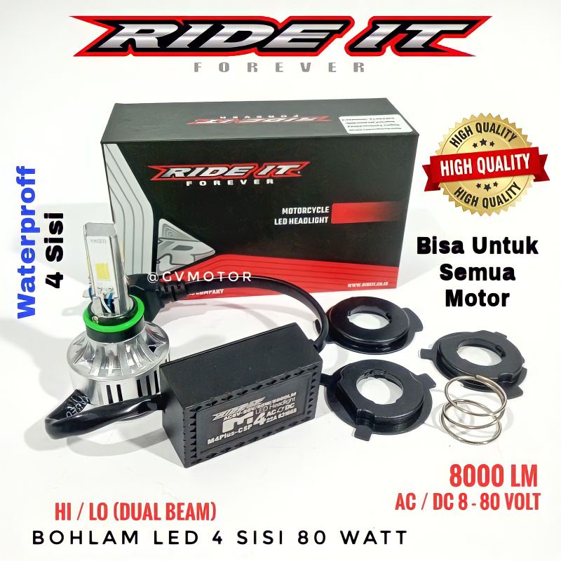 Jual BOHLAM LAMPU LED MOTOR 3 SISI 4 SISI DOP LED M3 M4 60 WATT 80 WATT ...