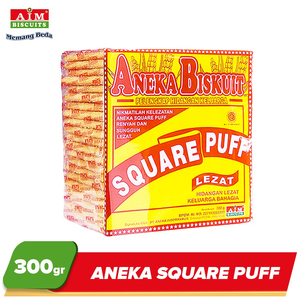 Jual AIM Aneka Square Puff 300g | Shopee Indonesia