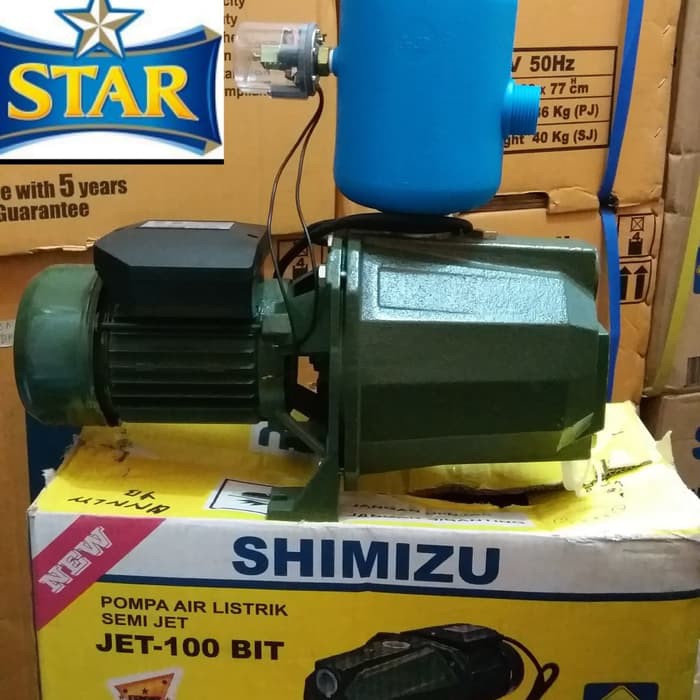 Jual Garansi pompa air semi jet pump Shimizu JET 100 BIT otomatis 1" inch 100 watt inci | Shopee ...