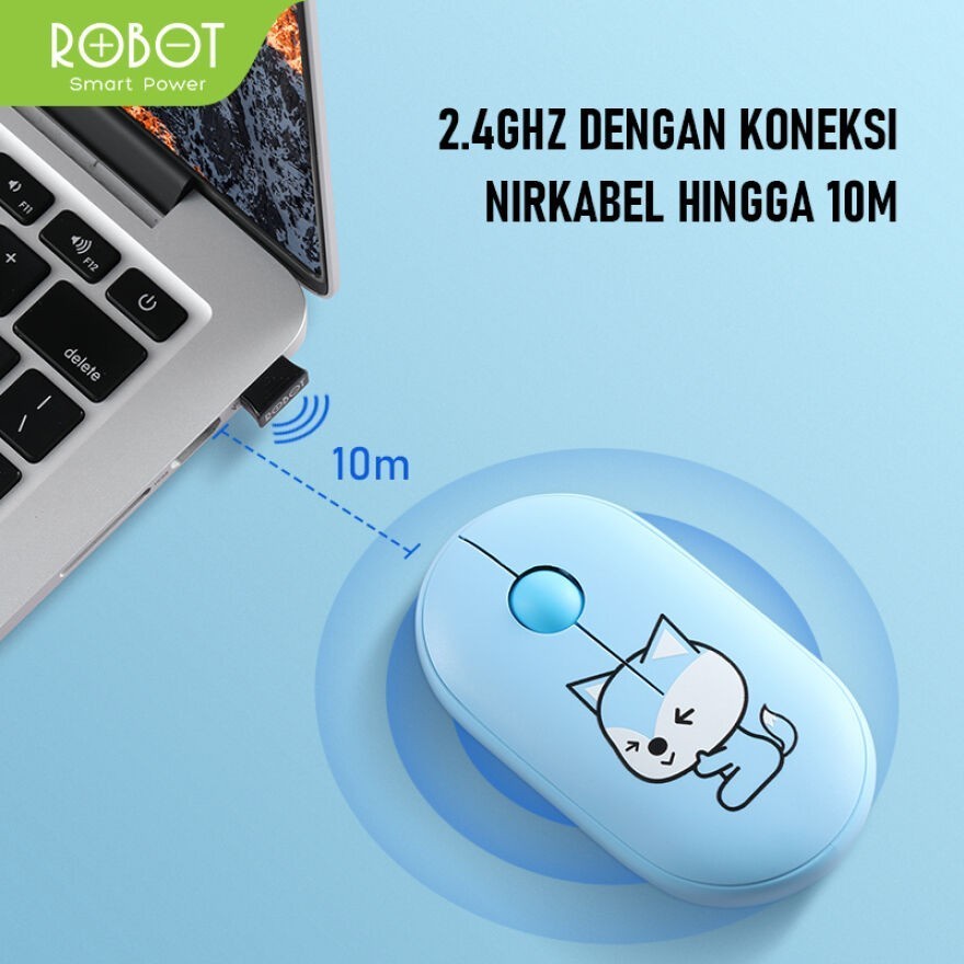 Jual ROBOT MOUSE WIRELESS LUCU IMUT SILENT CLICK Pebble M230 GARANSI ...