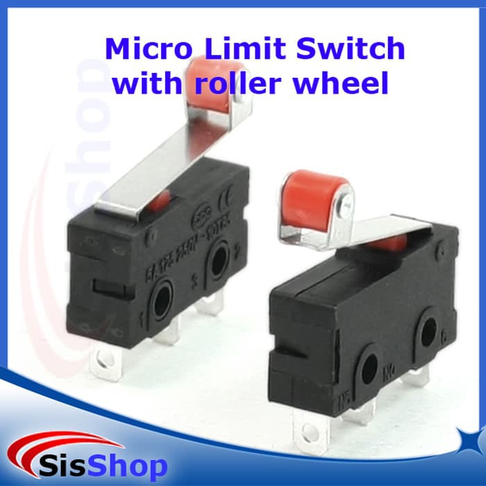Jual MICRO LIMIT SWITCH with ROLLER WHEEL 250V 5A NO / NC SPDT 3 PIN ...